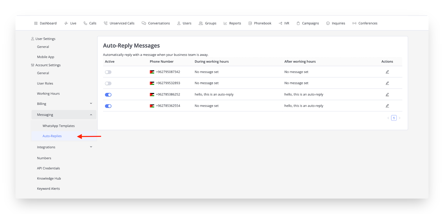 Configure WhatsApp Auto‑Reply Messages